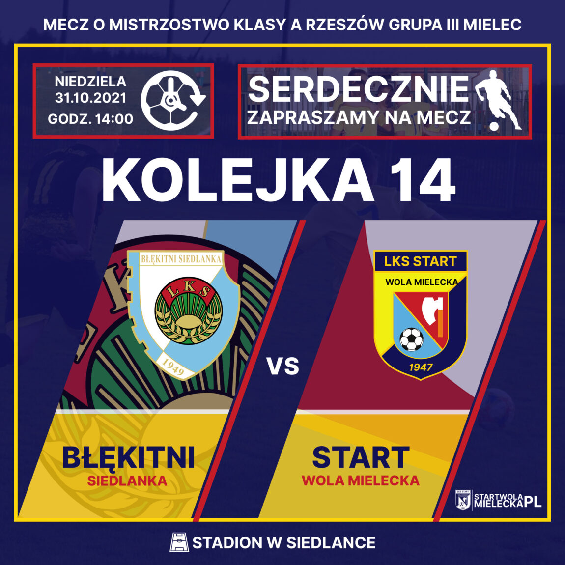 Po punkty do Siedlanki - LKS Start Wola Mielecka